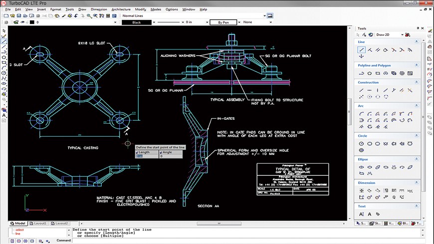 TurboCAD LTE Pro V9 - Works like AutoCAD LT®and more!